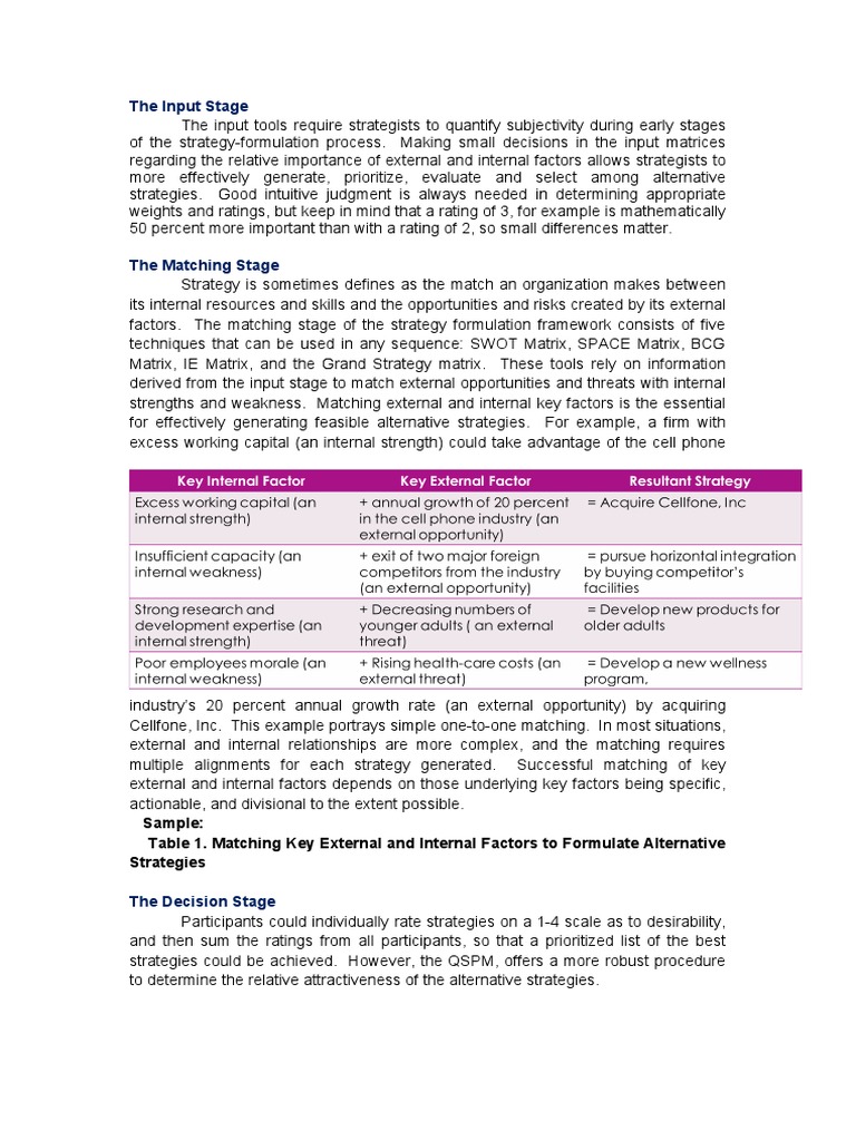 The Input Stage, Matching Stage and Decision Stage | PDF
