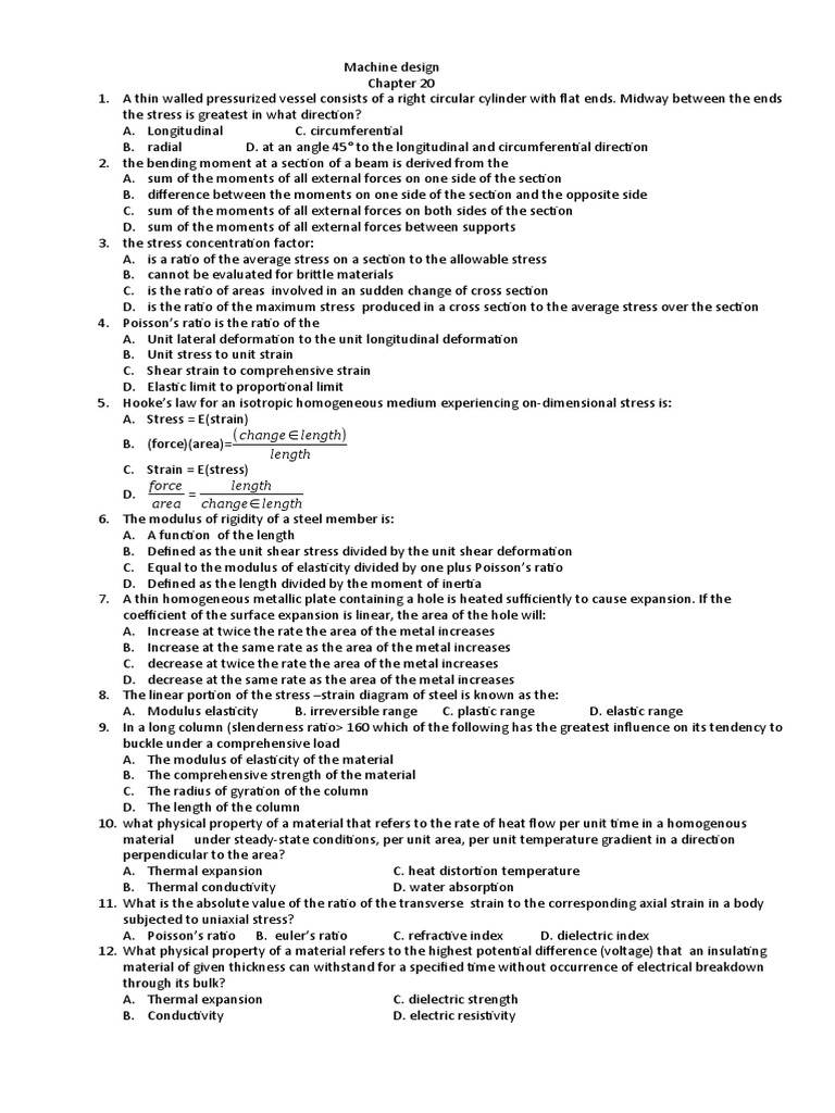 Change Length) Length Force Area Length Change Length | PDF | Strength ...