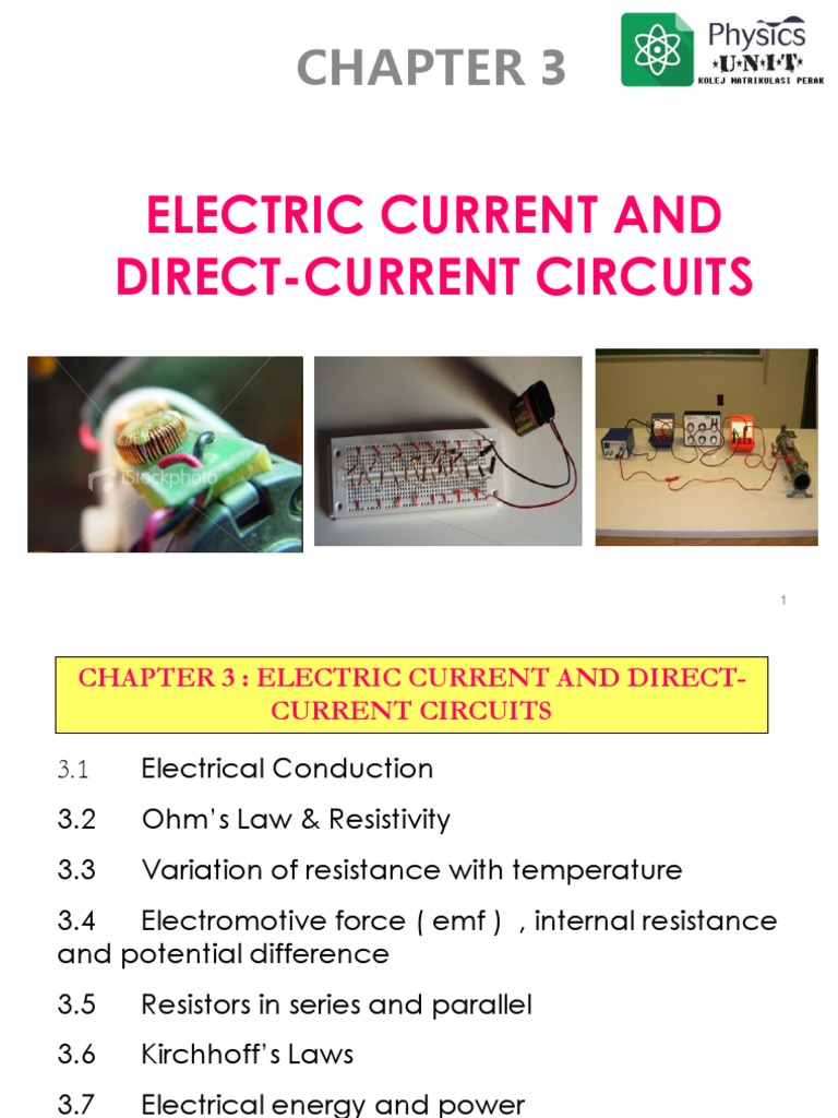 Chapter 3 Electric Current and Direct-Current Circuits | PDF ...