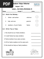 EVS Worksheet - Class I (Lesson 4: Clothes) | PDF | Clothing | Nature