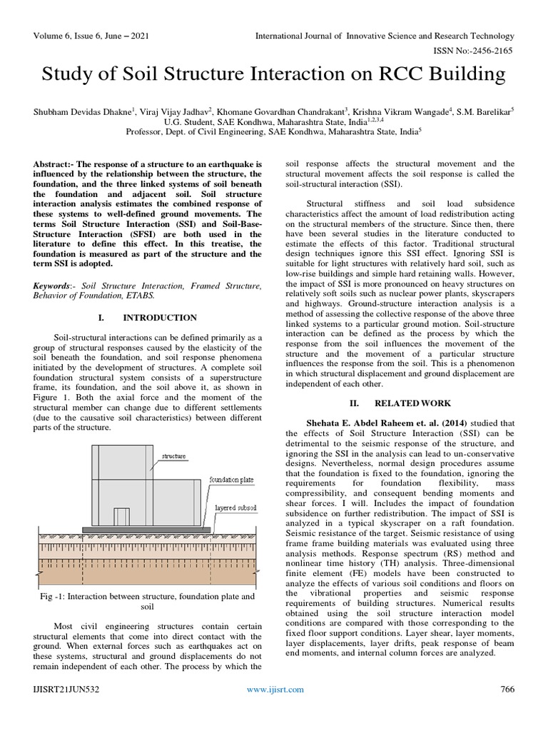 Study of Soil Structure Interaction On RCC Building | PDF | Civil ...
