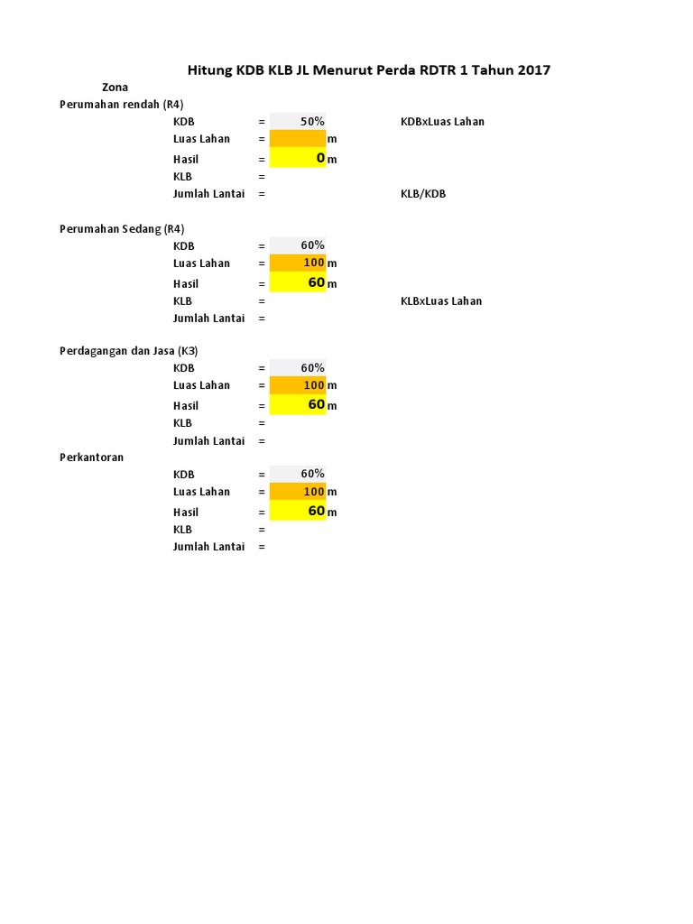 Hitung KDB KLB | PDF