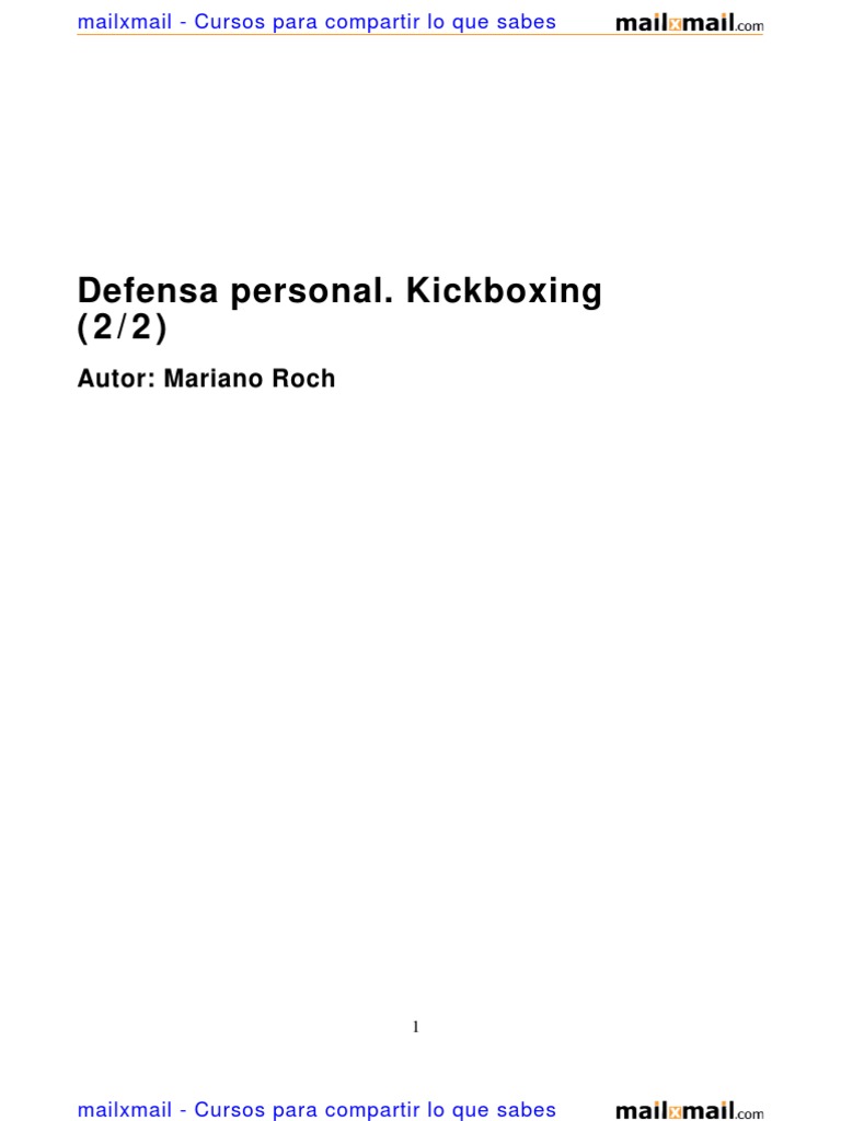 Técnicas de Kickboxing para Defensa Personal | PDF | Autodefensa | Combate