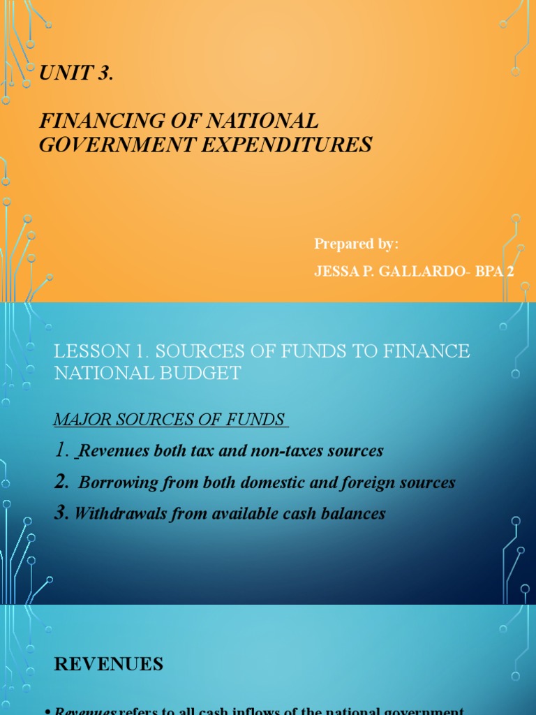 Financing in National Gov't | PDF | Debt | Taxes
