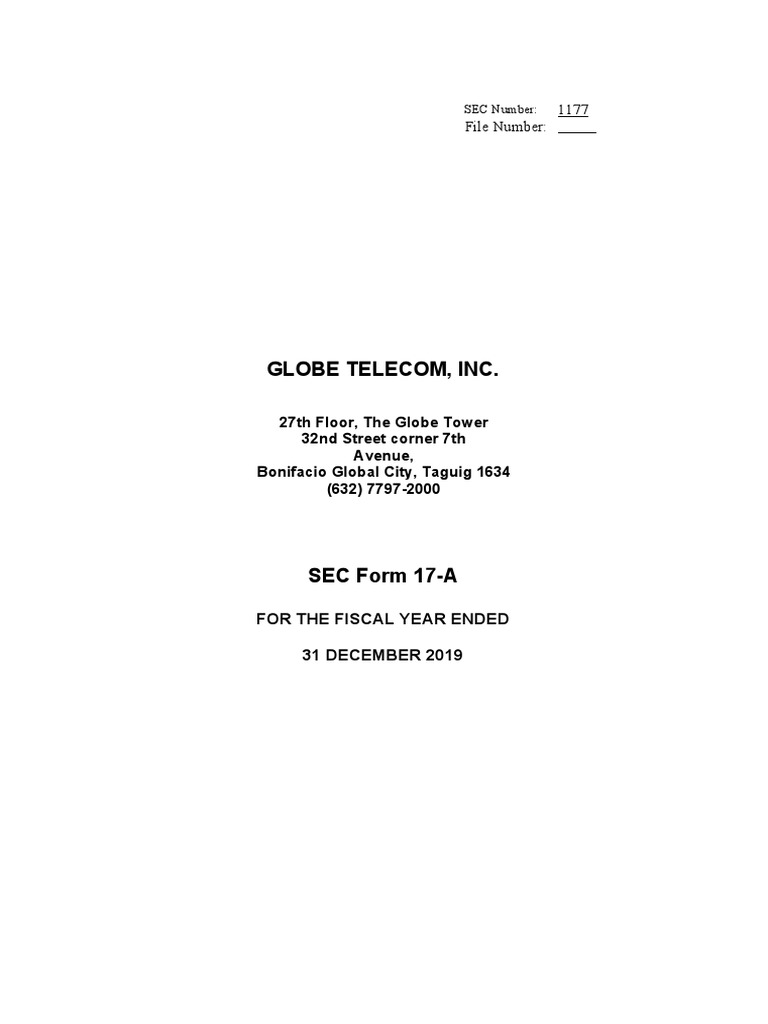 Globe Telecom Inc - Financial Statements | PDF | Telecommunications ...