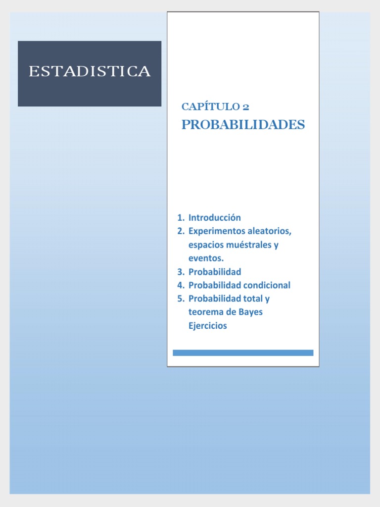 Teoria de Probabilidades Tema Corregido | Descargar gratis PDF | Teoría de probabilidad ...