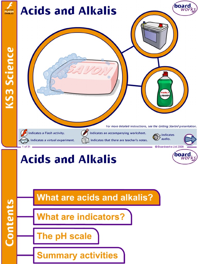 Acids and Alkalis | PDF | Chemistry | Physical Sciences