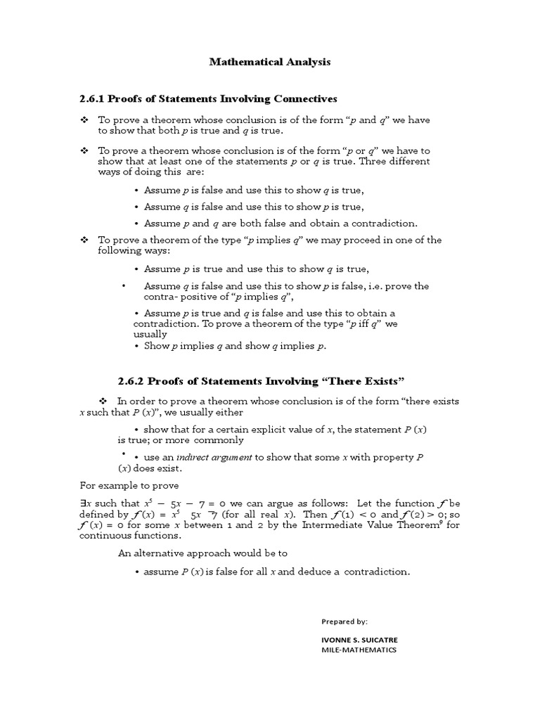 NOTES Mathematical Analysis | PDF | Language Arts & Discipline ...