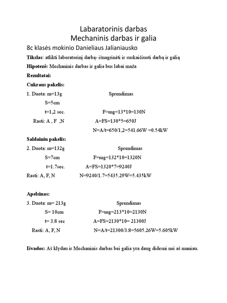 Labaratorinis Darbas | PDF