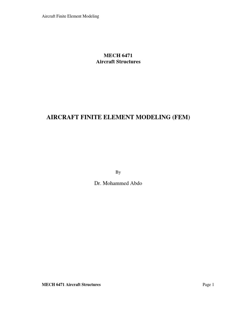 FEM | PDF | Fuselage | Finite Element Method
