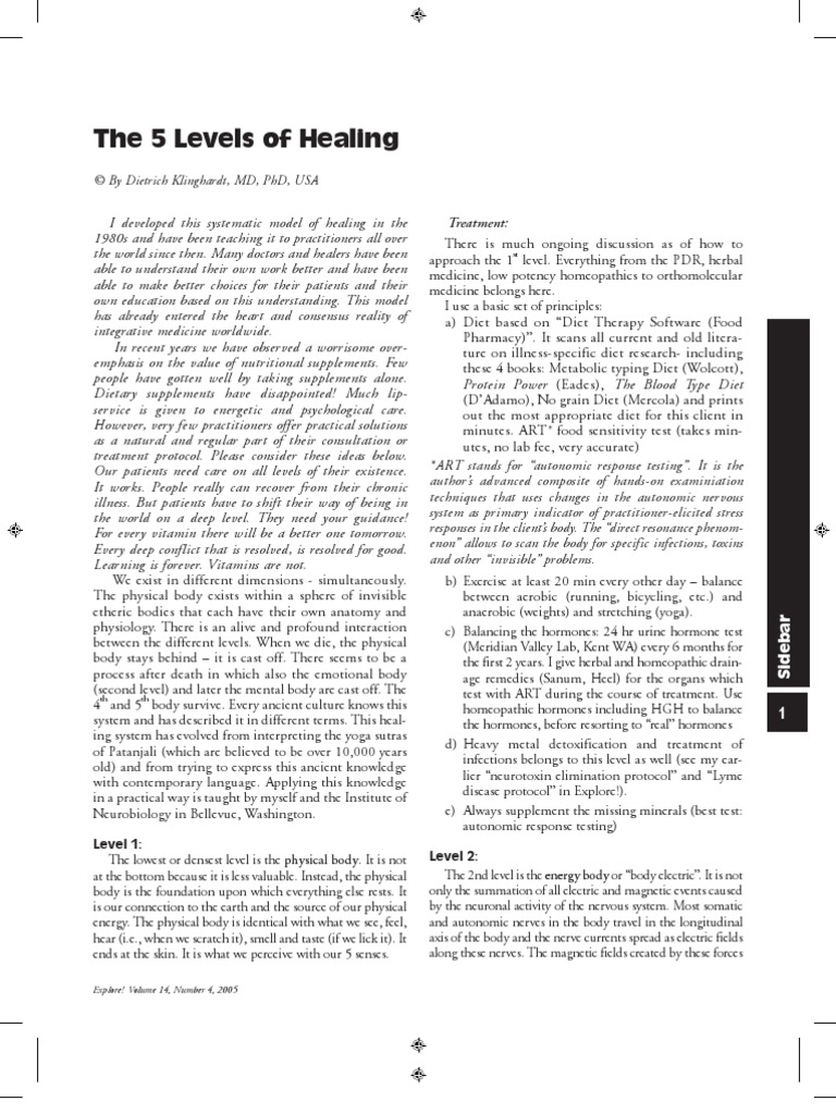 5 Levels of Healing | PDF | Psychotherapy | Psychological Trauma