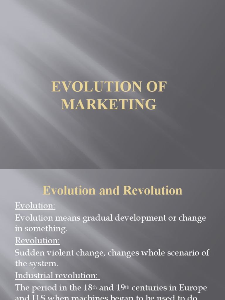 Evolution of Marketing | PDF