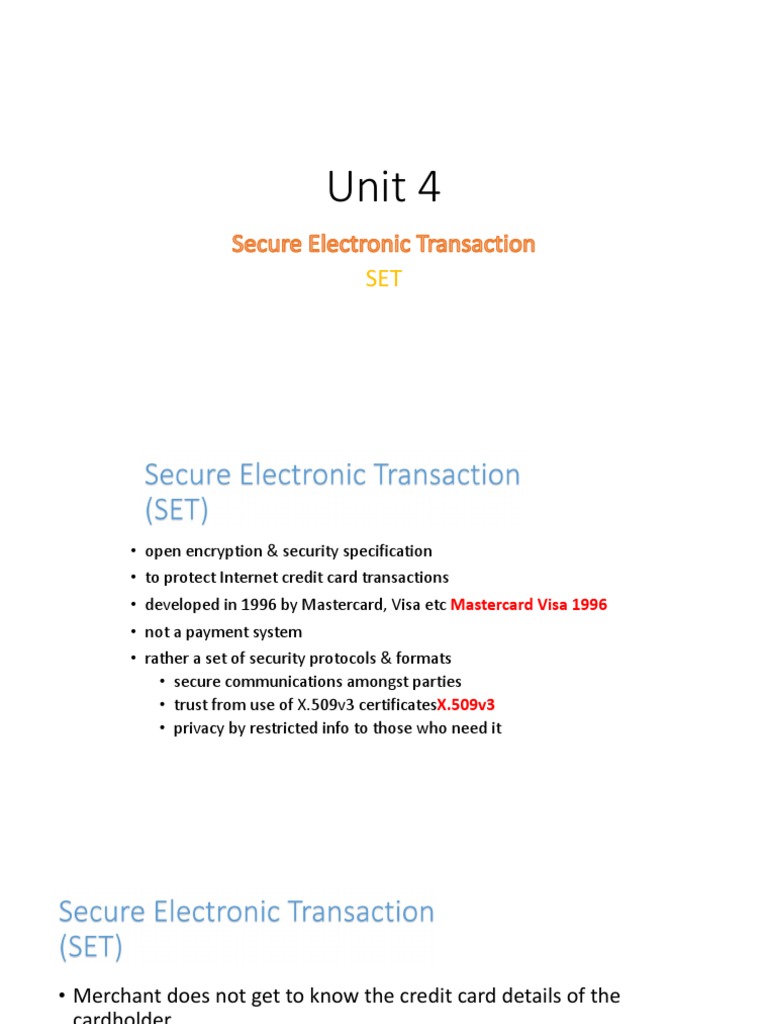 Secure Electronic Transaction Overview | PDF | Public Key Certificate ...