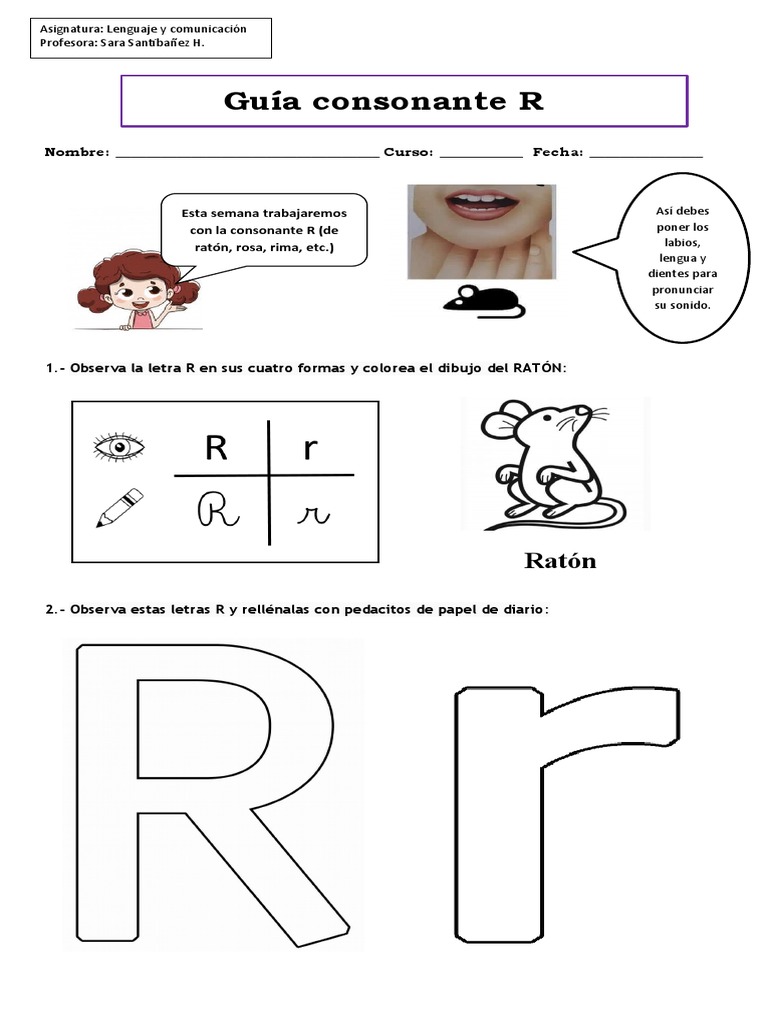 Guía Consonante R | PDF | Lingüística | Idiomas