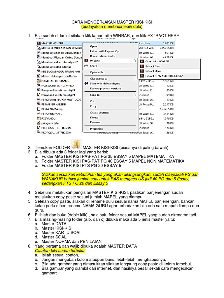 Cara Mengerjakan Master Kisi | PDF