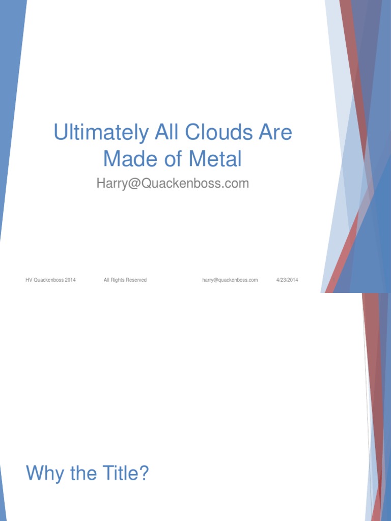 All Clouds Are Made of Metal BAV April 2432014 For Distribution | PDF | Network Interface ...