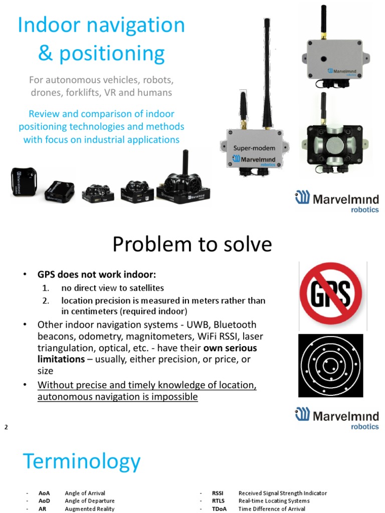 Marvelmind Indoor Positioning Technologies Review | PDF | Lidar ...