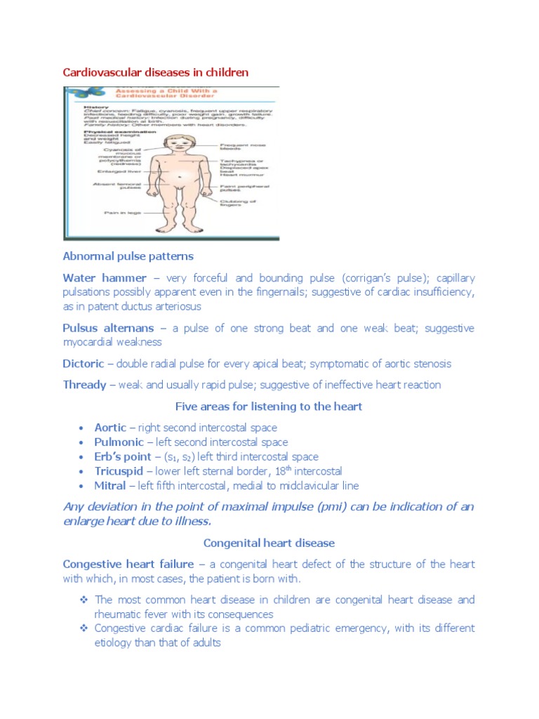 Cardiovascular Diseases in Children | PDF | Congenital Heart Defect | Heart