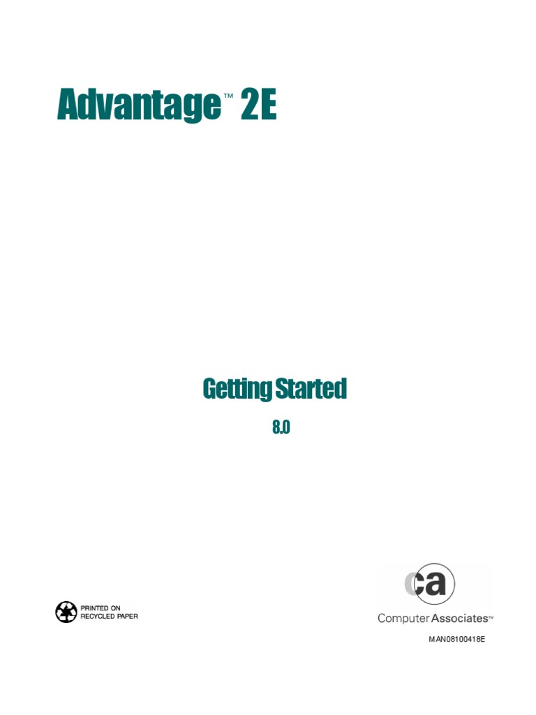 Advantage 2E Getting Started | PDF | Software Development | Library ...
