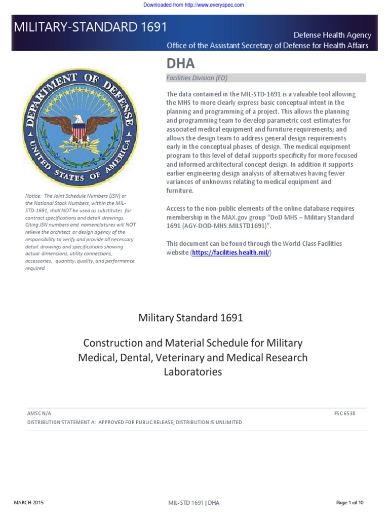 Mil STD 1691 - Dha Mar2015 | Download Free PDF | Specification ...