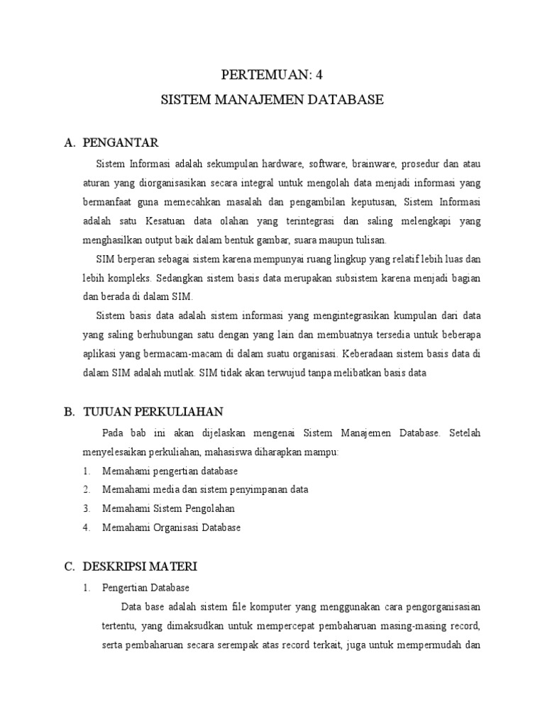 Pertemuan 4 Sistem Informasi Manajemen | PDF