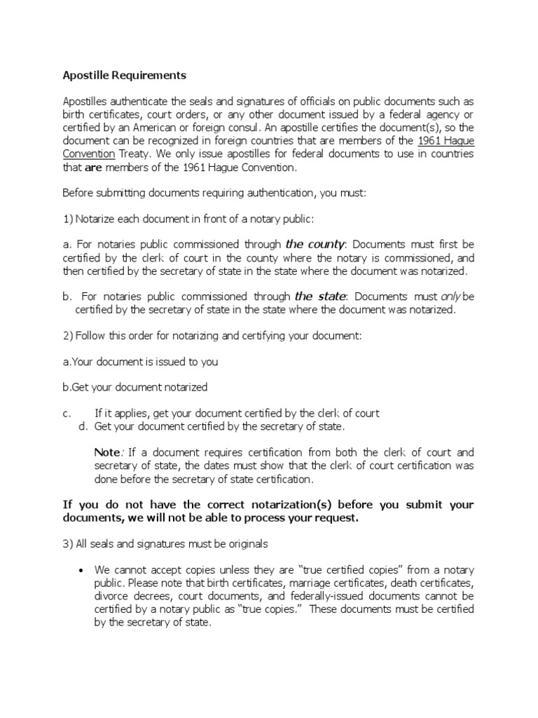 Apostille | PDF