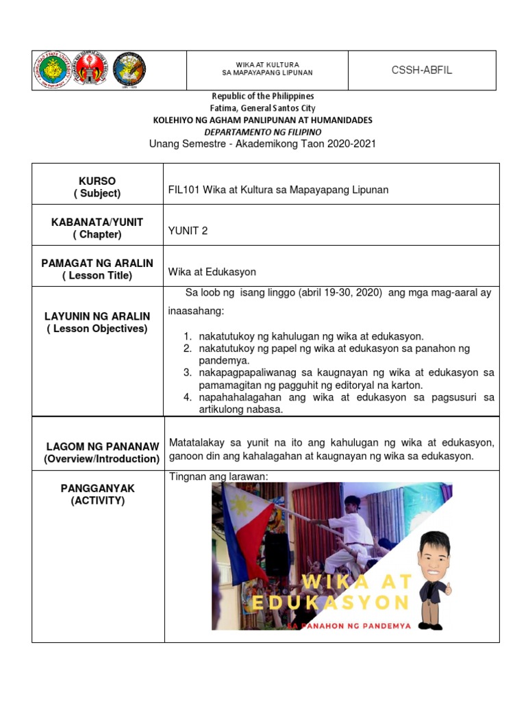 Modyul 3 Fil101a | PDF