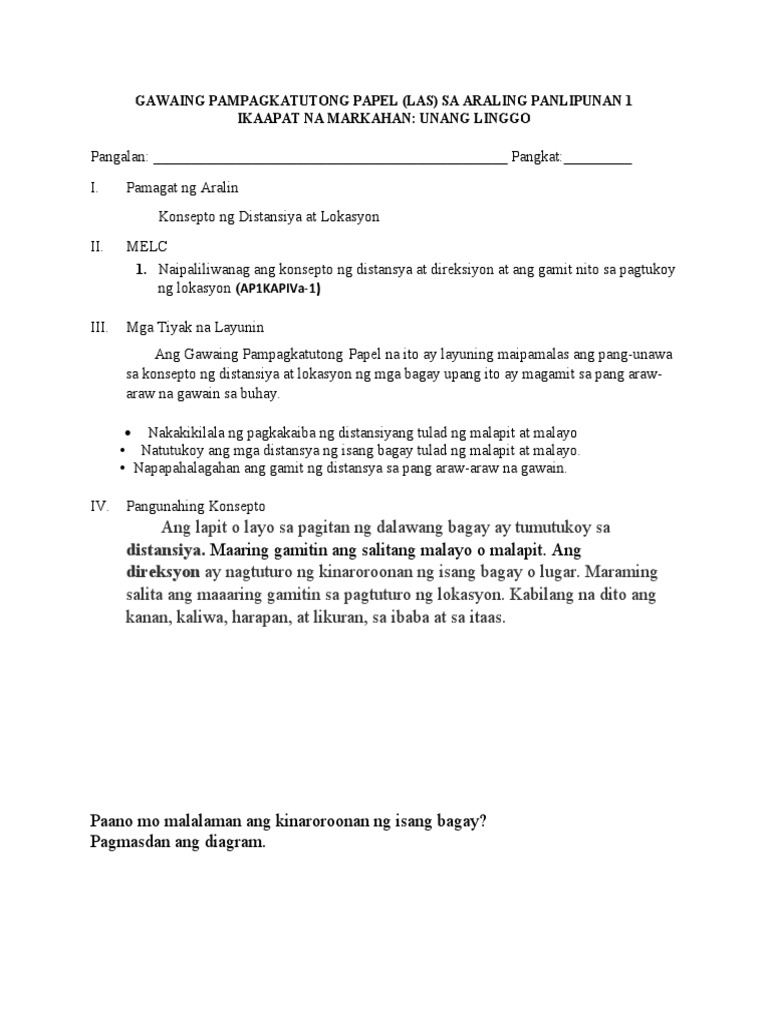 LAS AP1 Q4 Week 1 | PDF
