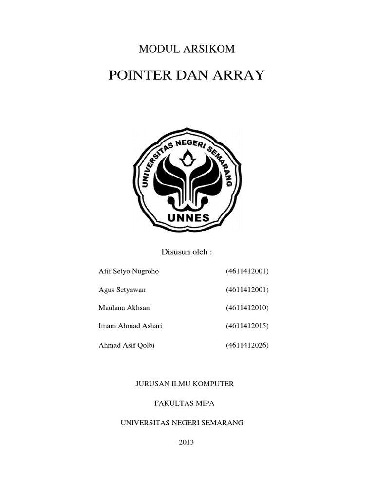 Pointer Dan Array: Modul Arsikom | PDF | Komputer | Teknologi & Rekayasa