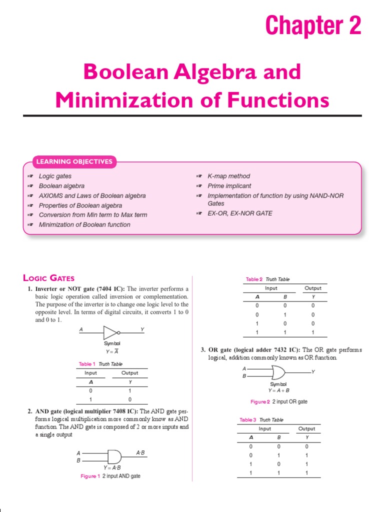2 Boolean Algebra | PDF | Logic Gate | Boolean Algebra