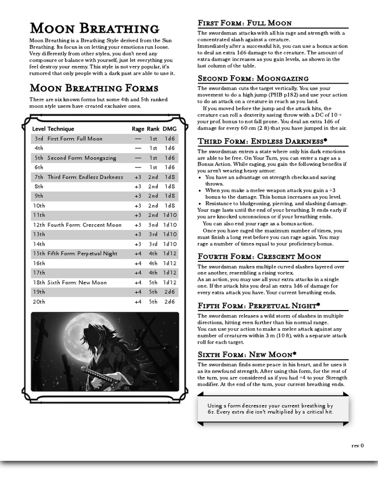Moon Breathing Forms | PDF | Conflicts | Warfare Of The Industrial Era