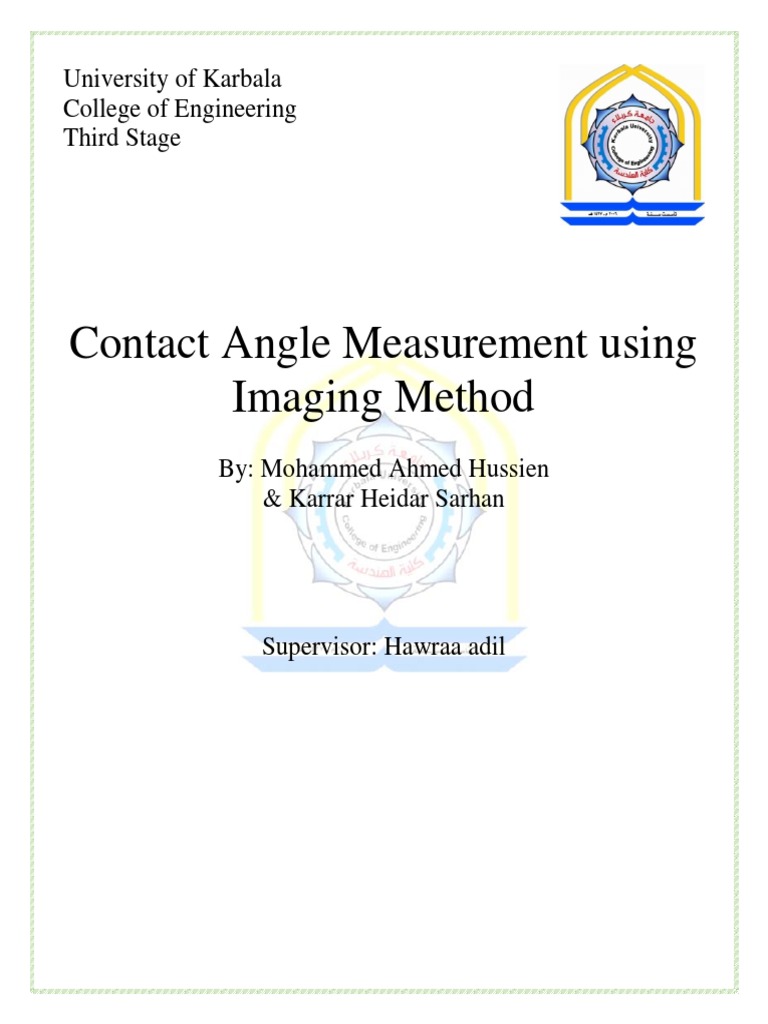 Contact Angle Measurement Guide | PDF | Wetting | Surface Tension