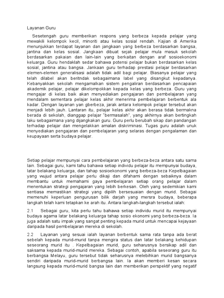 Nota Layanan Guru Presentation 10 M | PDF