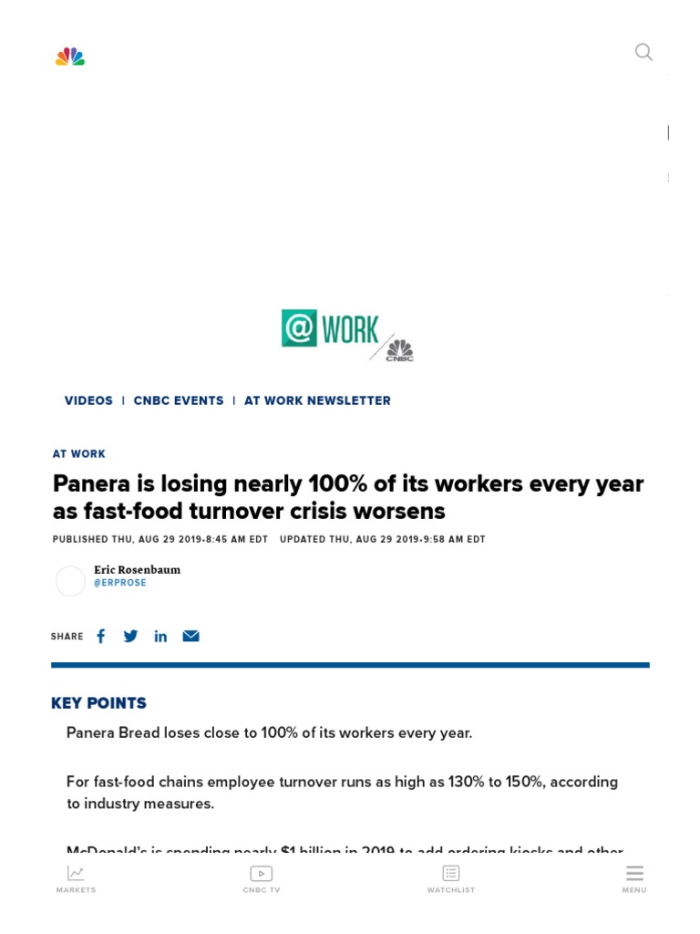 Employee Turnover in Fastfood | PDF | Fast Food | Restaurants