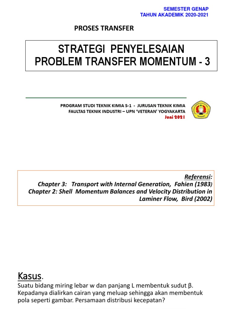 Analisis Transfer Momentum Fluida Laminer | PDF