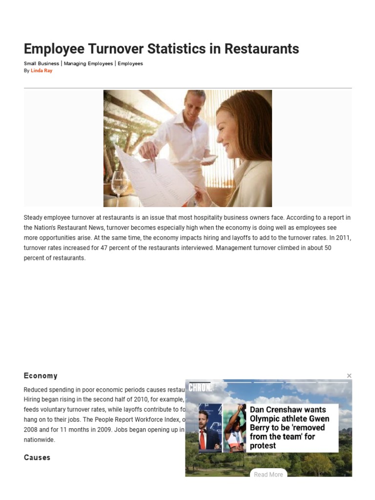 Employee Turnover Statistics in Restaurants | PDF | Turnover ...