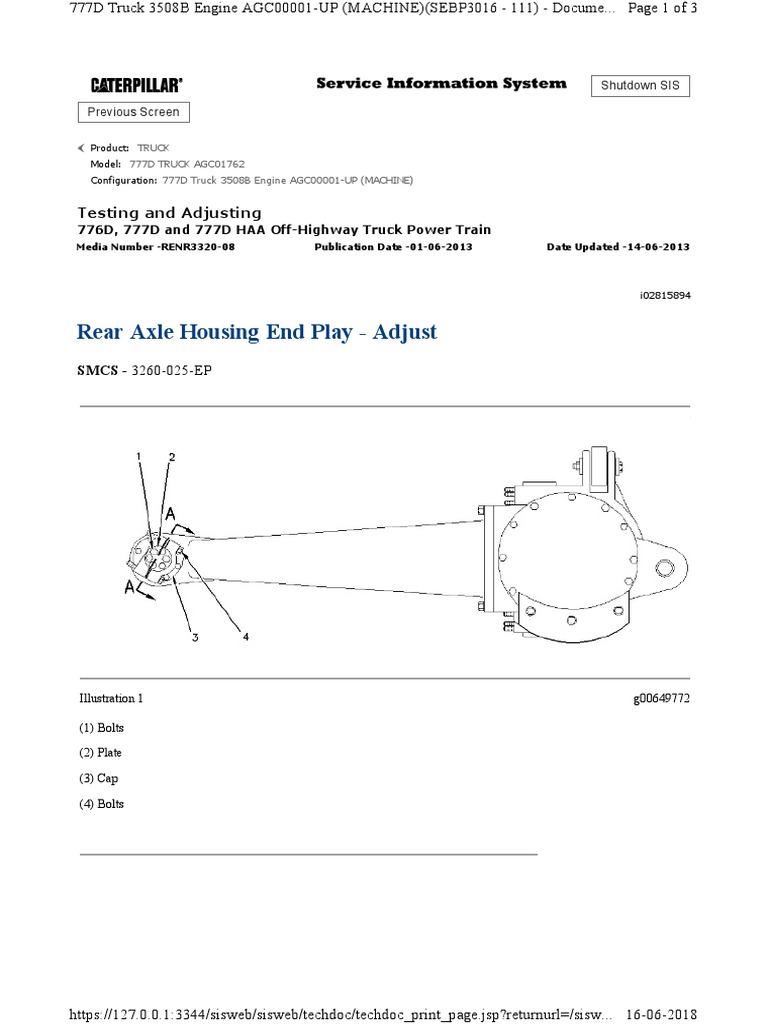777D A-Frame Preloading | PDF | Truck | Vehicle Technology