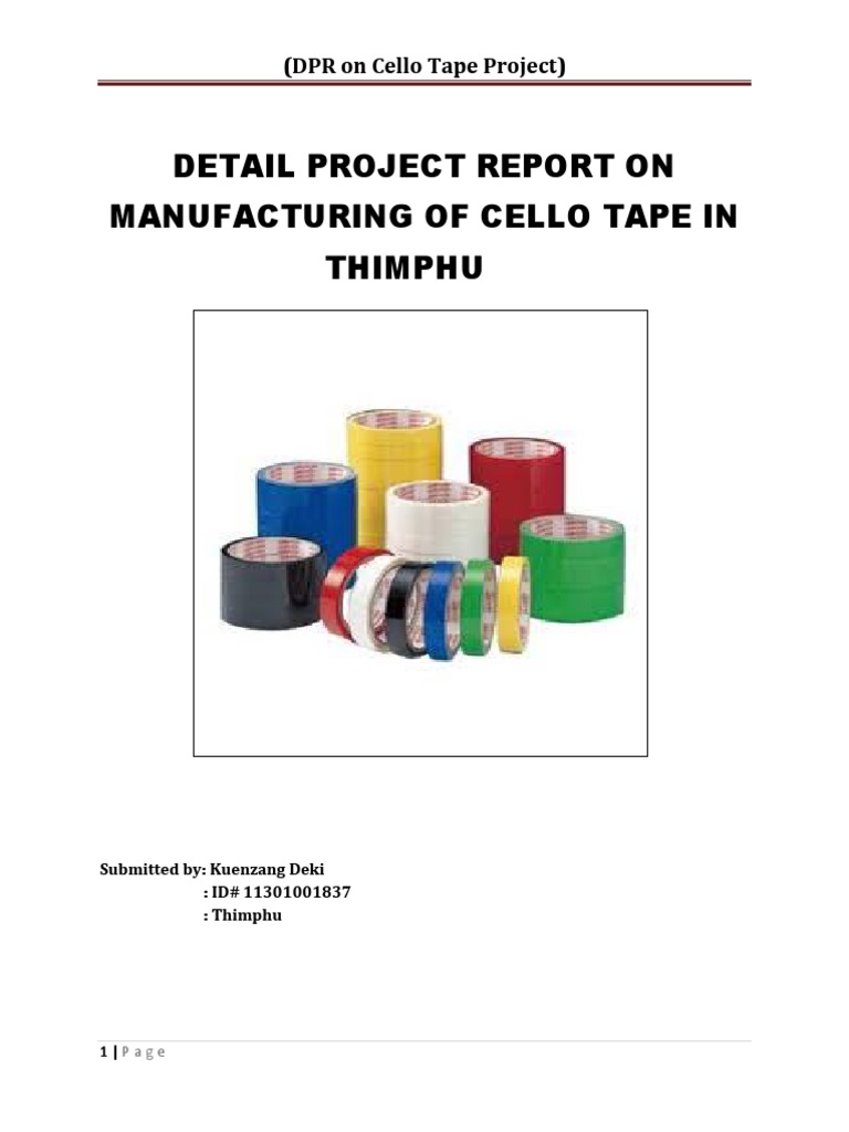Cellop Tape Project | PDF | Ventilation (Architecture) | Adhesive
