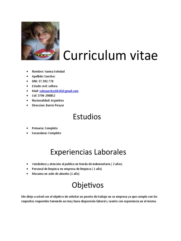 Curriculum Vitae Yani | PDF