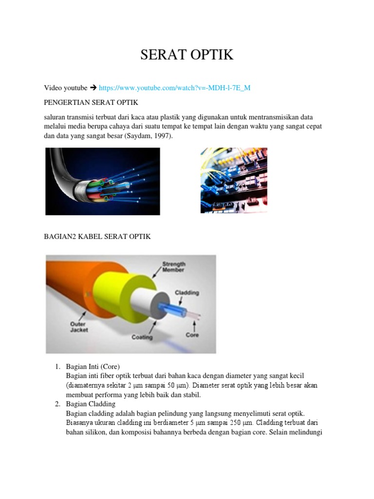 Struktur dan Kerja Serat Optik | PDF