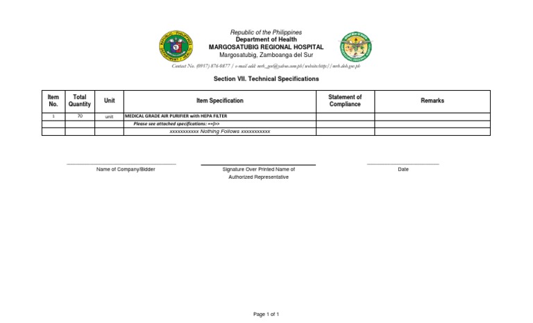 Section VII Technical Specifications-023 | PDF