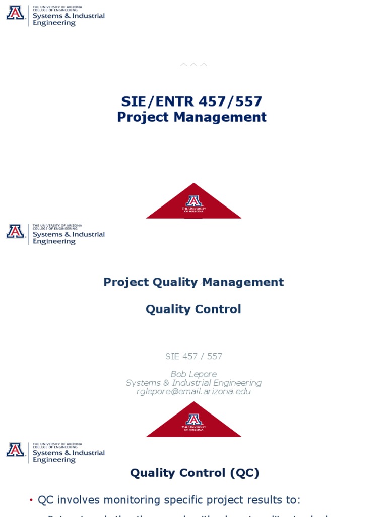 Project Quality Management - Control | PDF | Sampling (Statistics ...