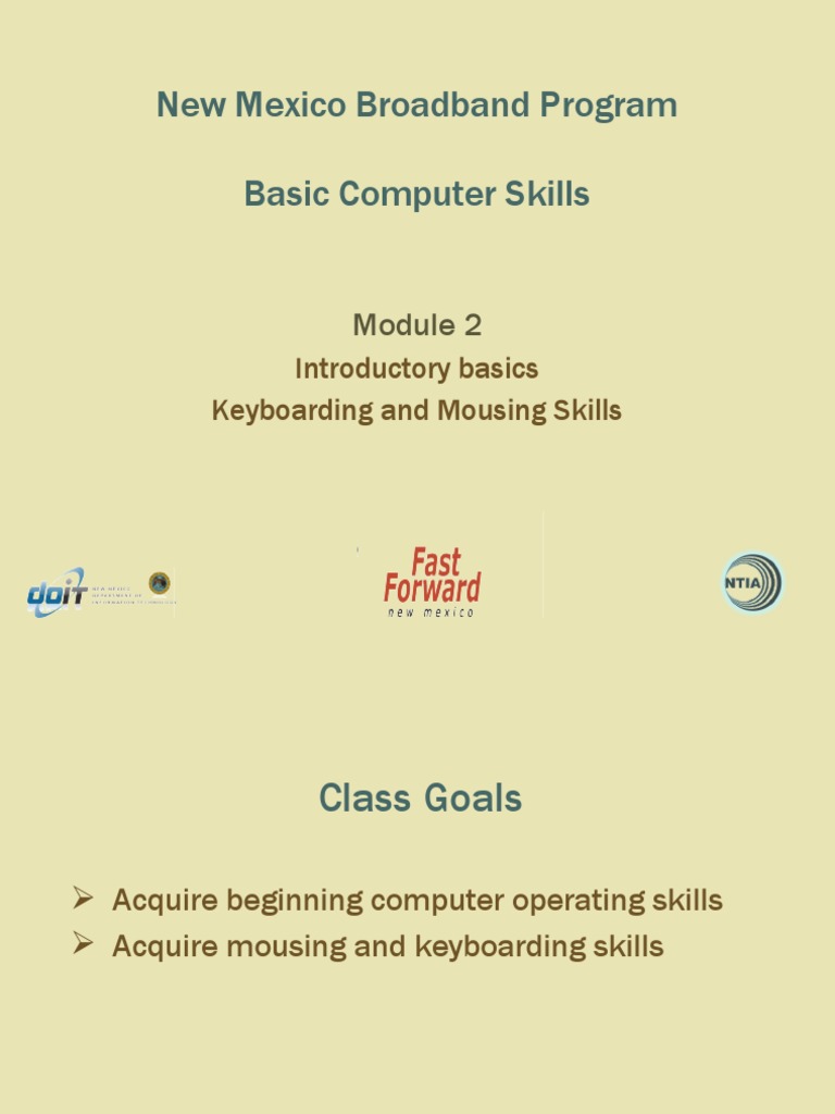 Basic Computer Skills Module 2 PowerPoint Presentation | PDF | Double Click | Icon (Computing)