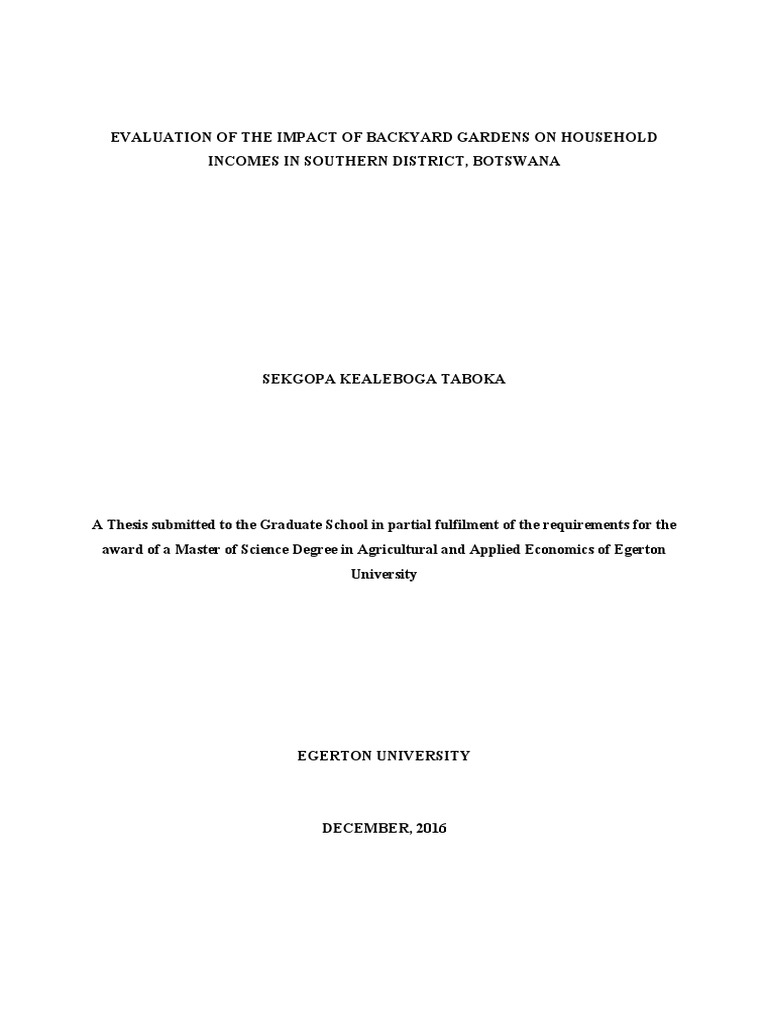 Taboka Sekgopa | Download Free PDF | Labour Economics | Food Security