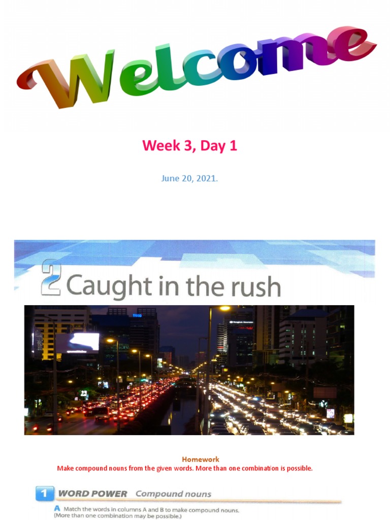 Compound Nouns Homework Guide | PDF | Language Arts & Discipline