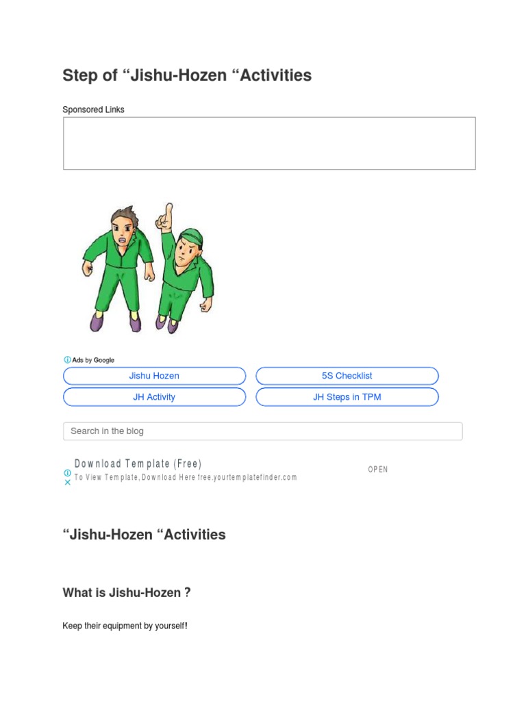 Understanding Jishu-Hozen Activities | PDF | Reliability Engineering ...