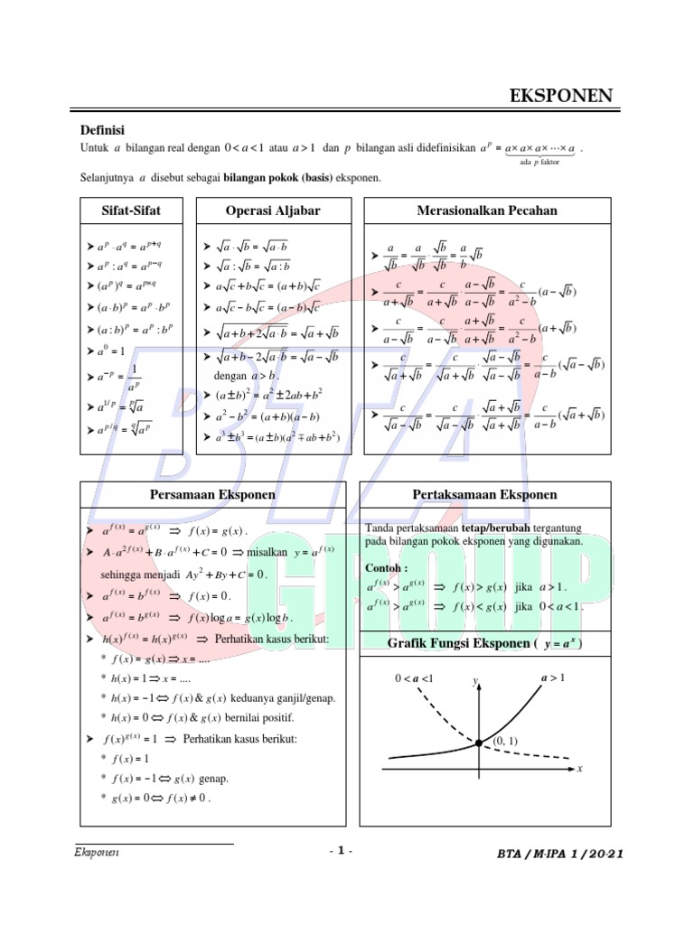 Matematika - Eksponen | PDF