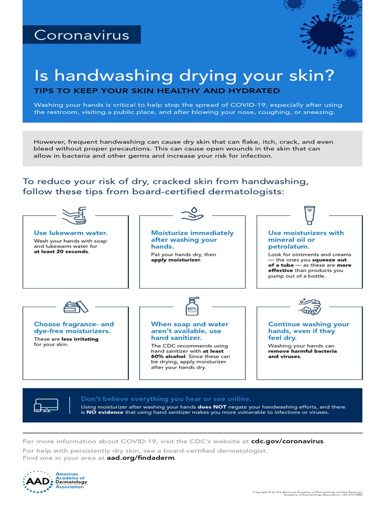 Is Handwashing Drying Your Skin?: Coronavirus | PDF | Hand Washing ...