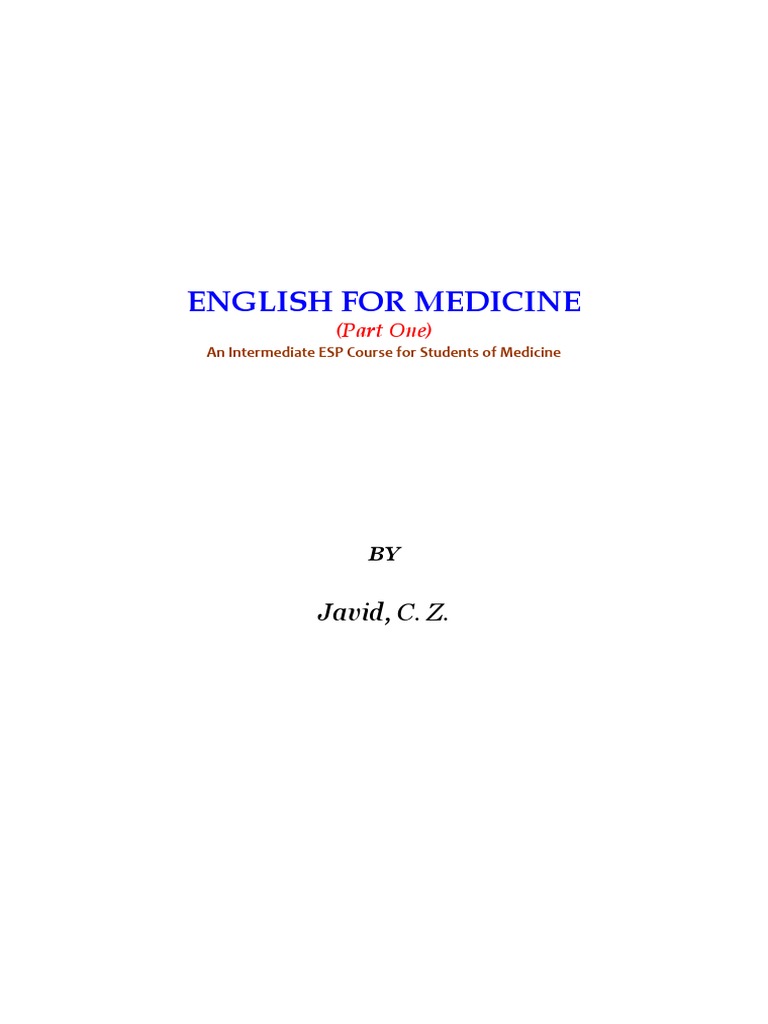 English For Medicine Part One Title and | PDF | Grammar | Linguistics