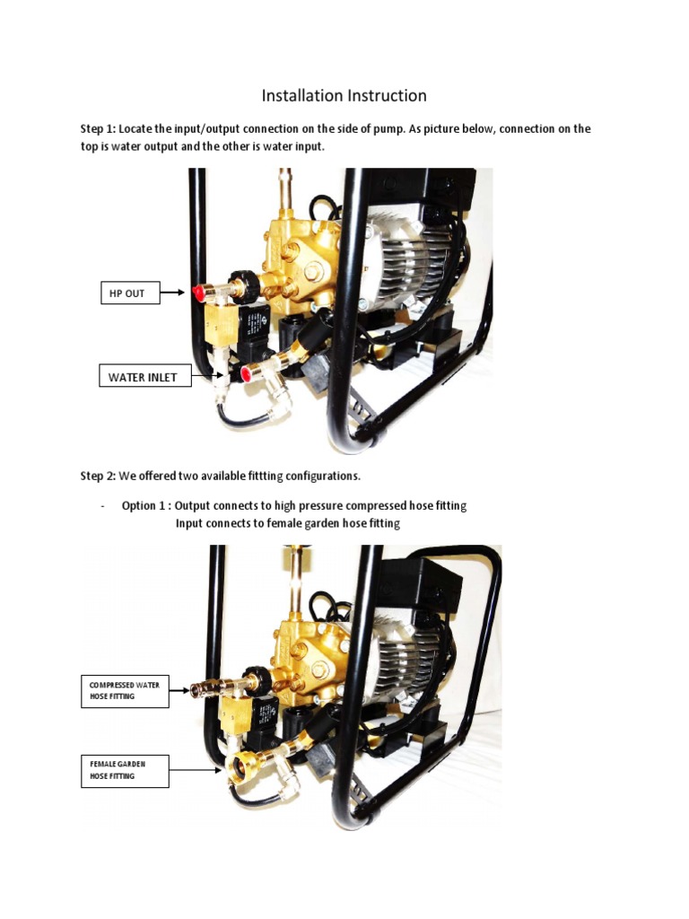 Pump Installation Instructions | PDF